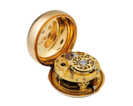 Bonhams : Ellicott, London. A Very Rare 22 carat Yellow Gold Pair-Case ...
