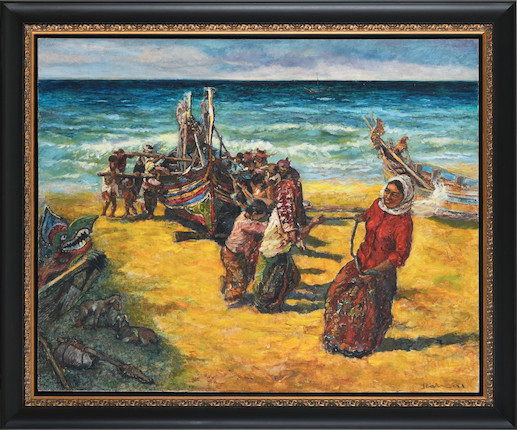 Bonhams : Koeh Sia Yong (b. 1938) Fisherman's Song of the Eastern Coast