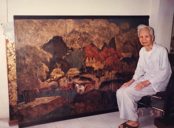 Bonhams : Nguyen Van Binh (1917-2004) BáEA3n NáEADm Nà (Joy of Living)