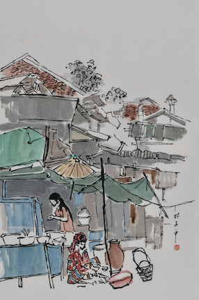 Bonhams : Lim Tze Peng (b. 1921) Kampong Stall (Livelihood)