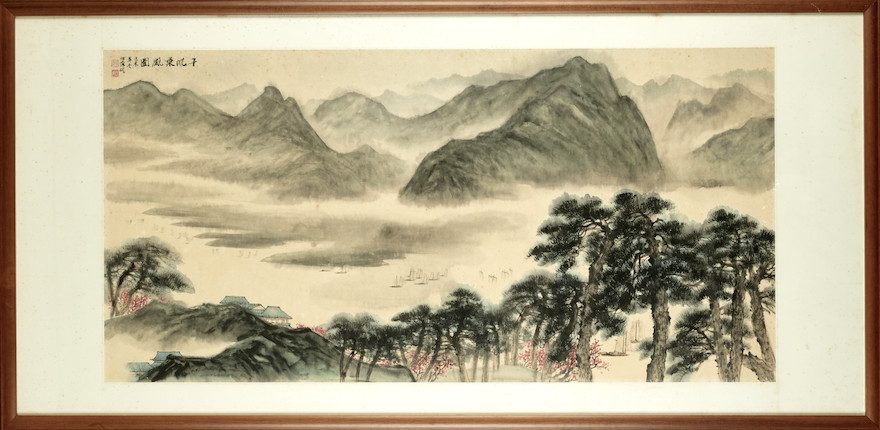 Bonhams : HE HUAISHUO (HO HUAI-SHUO, B.1941) River Landscape