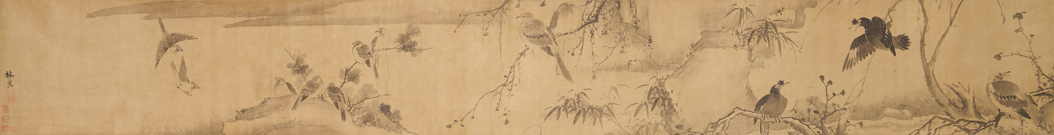 Bonhams : Attributed to Lin Liang (1428-1494) Bird and flower