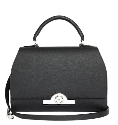 Bonhams : MOYNAT BLACK REJANE PM BOX CALF BAG (Includes certificate of ...