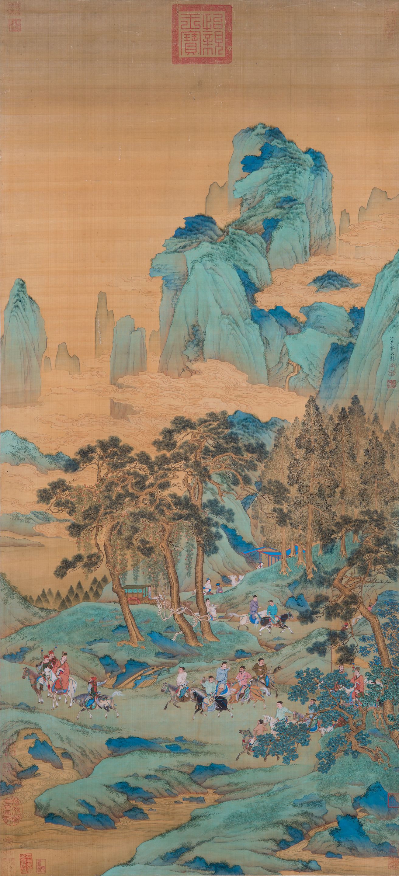 Bonhams : Attributed to Qiu Ying (ca.1482-1559) Hunting in Spring