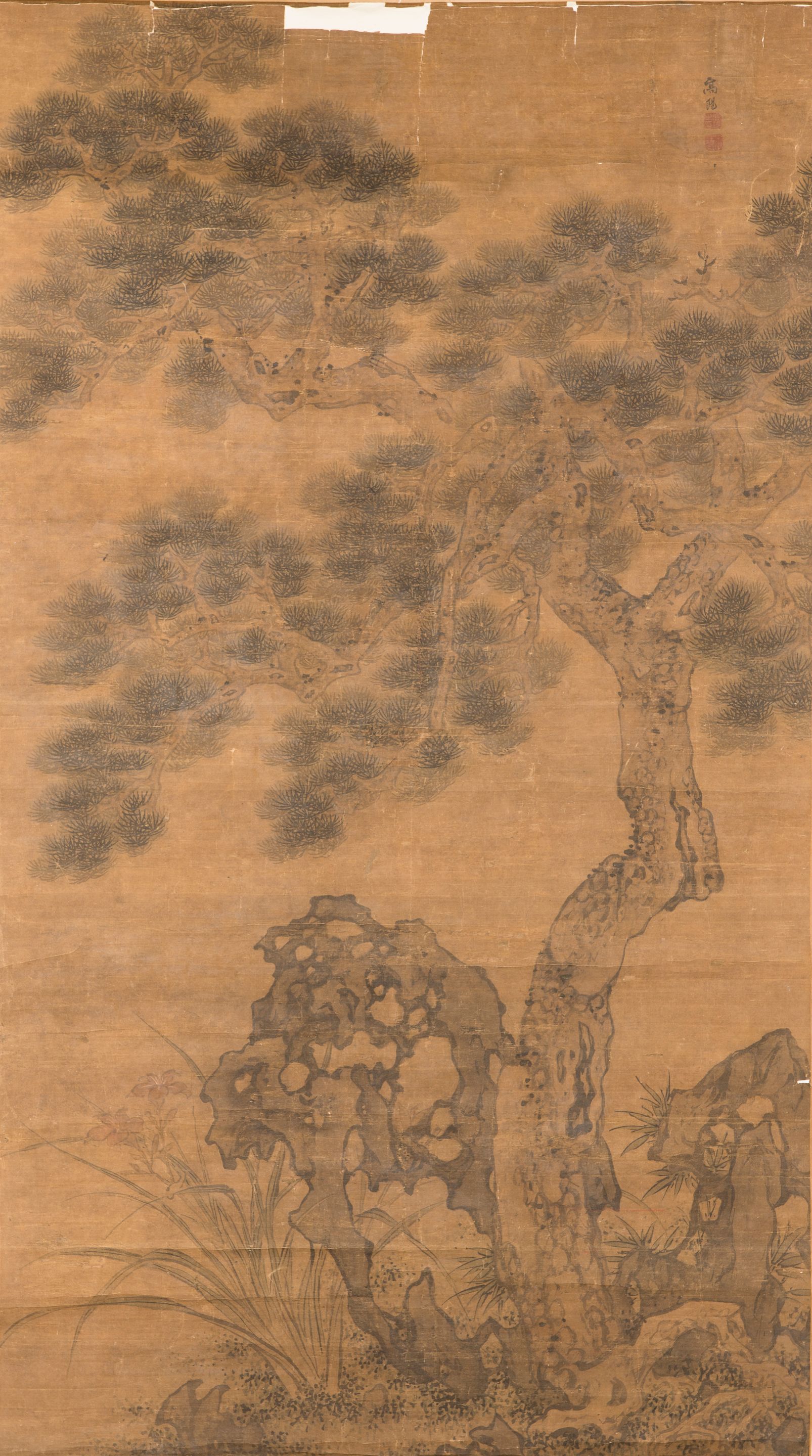 Bonhams : Gao Yang (Ming dynasty) Pine Trees, Orchids and Rocks