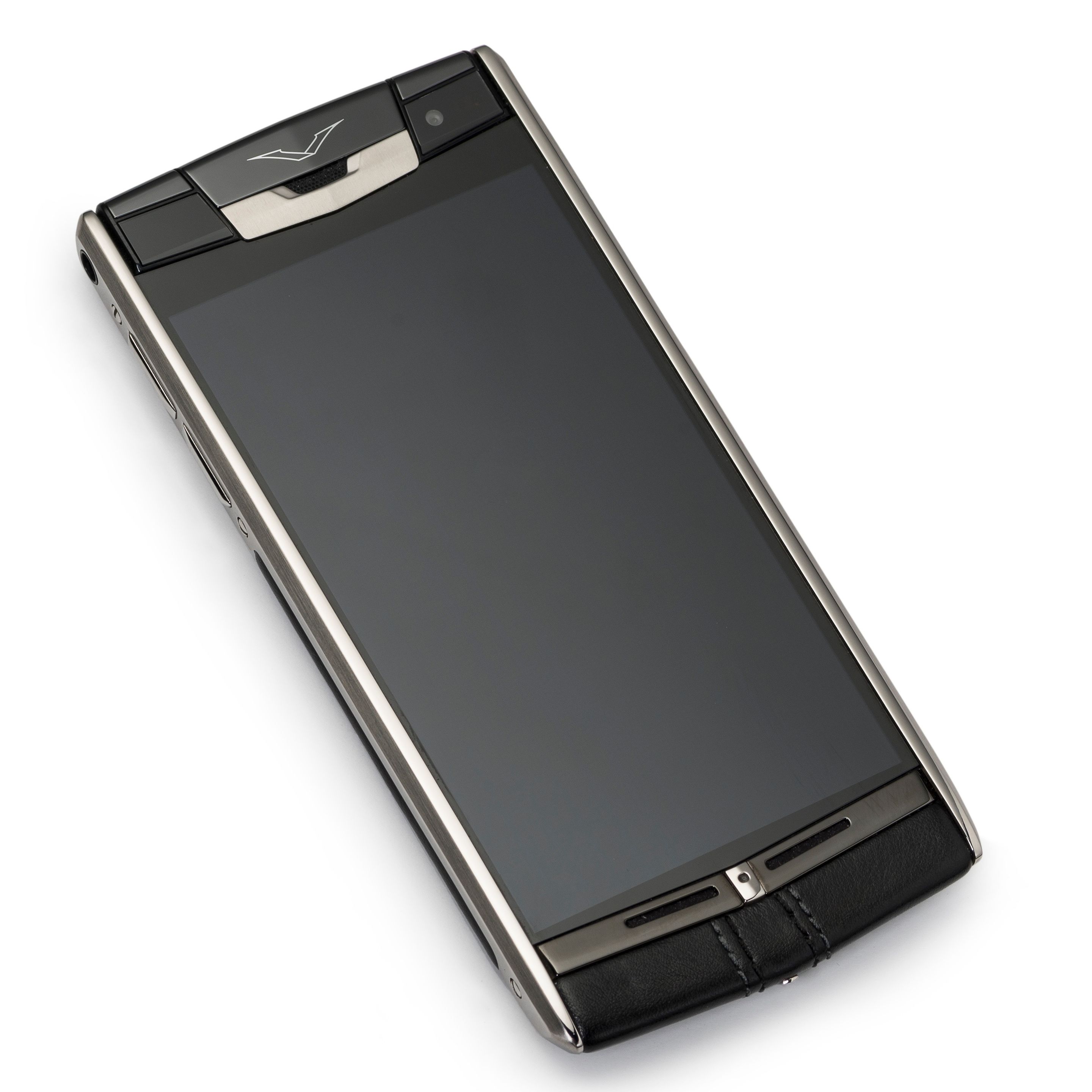 Bonhams : Vertu. A titanium and leather smartphone with box and ...