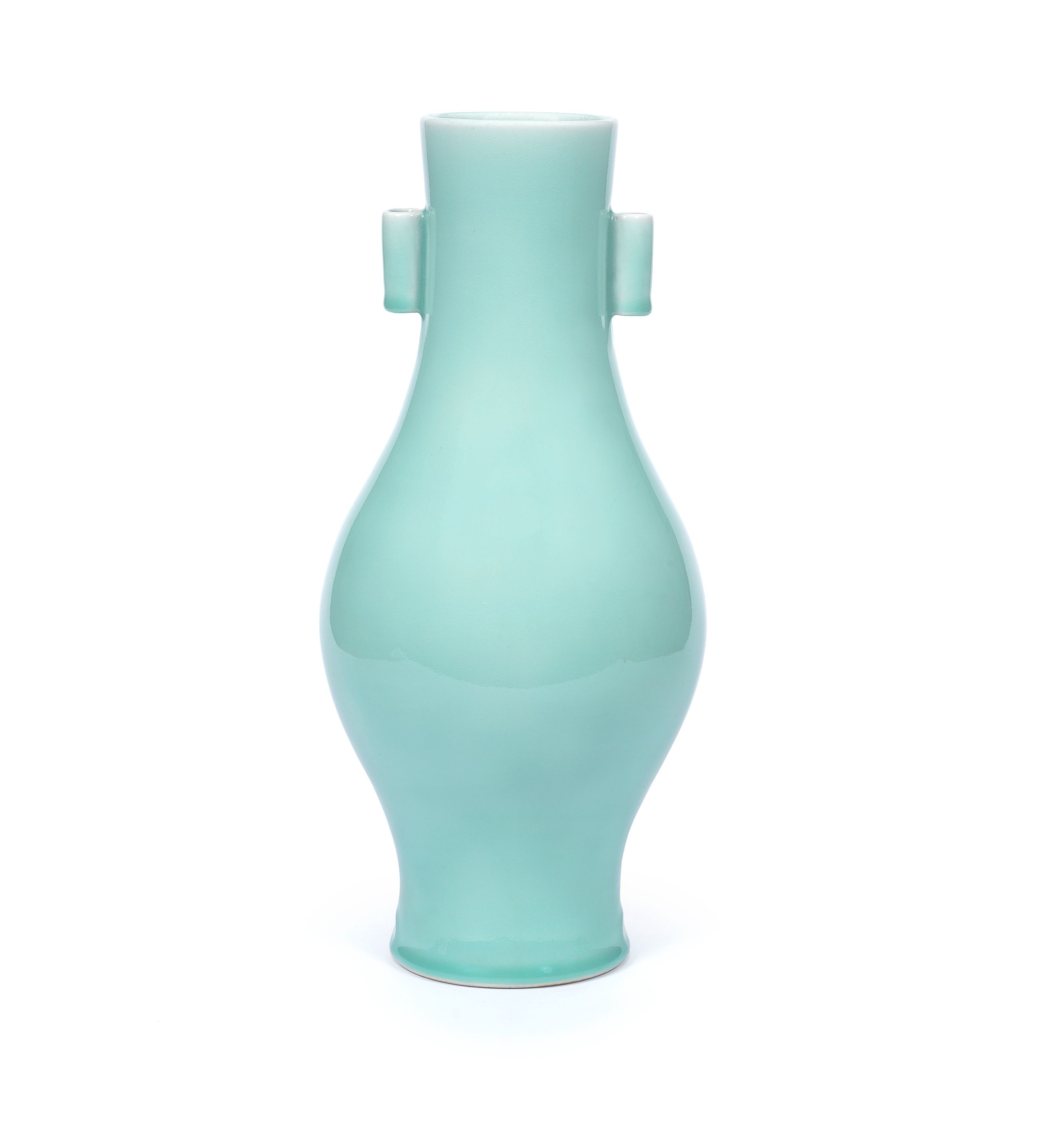 Bonhams : An exceptionally rare Imperial celadon-glazed olive-shaped ...