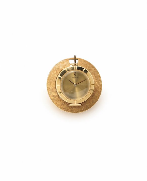 Bonhams : Corum. An 18K gold keyless wind open face pocket watch Ref ...