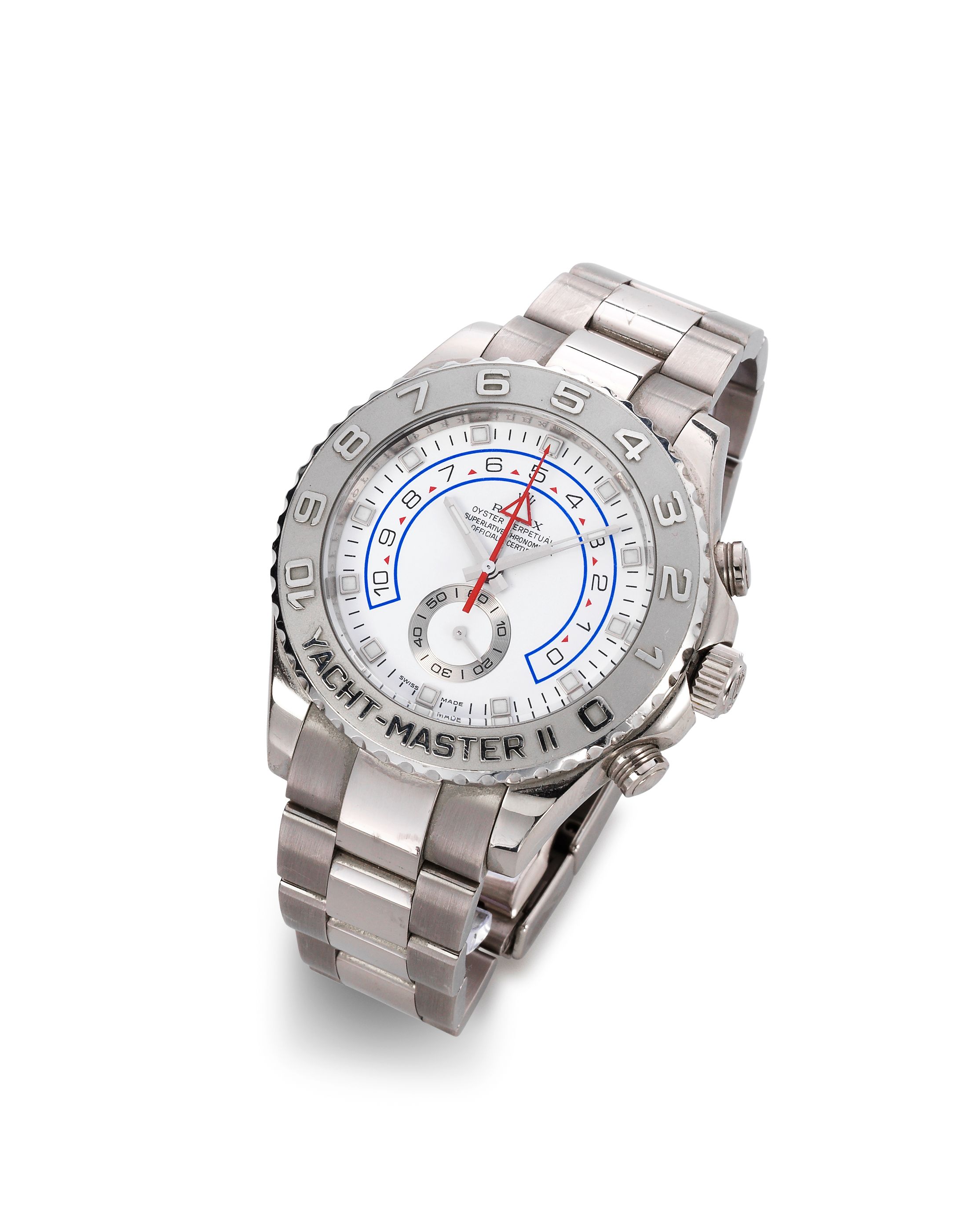 Bonhams : Rolex. A fine 18K white gold automatic regatta flyback ...