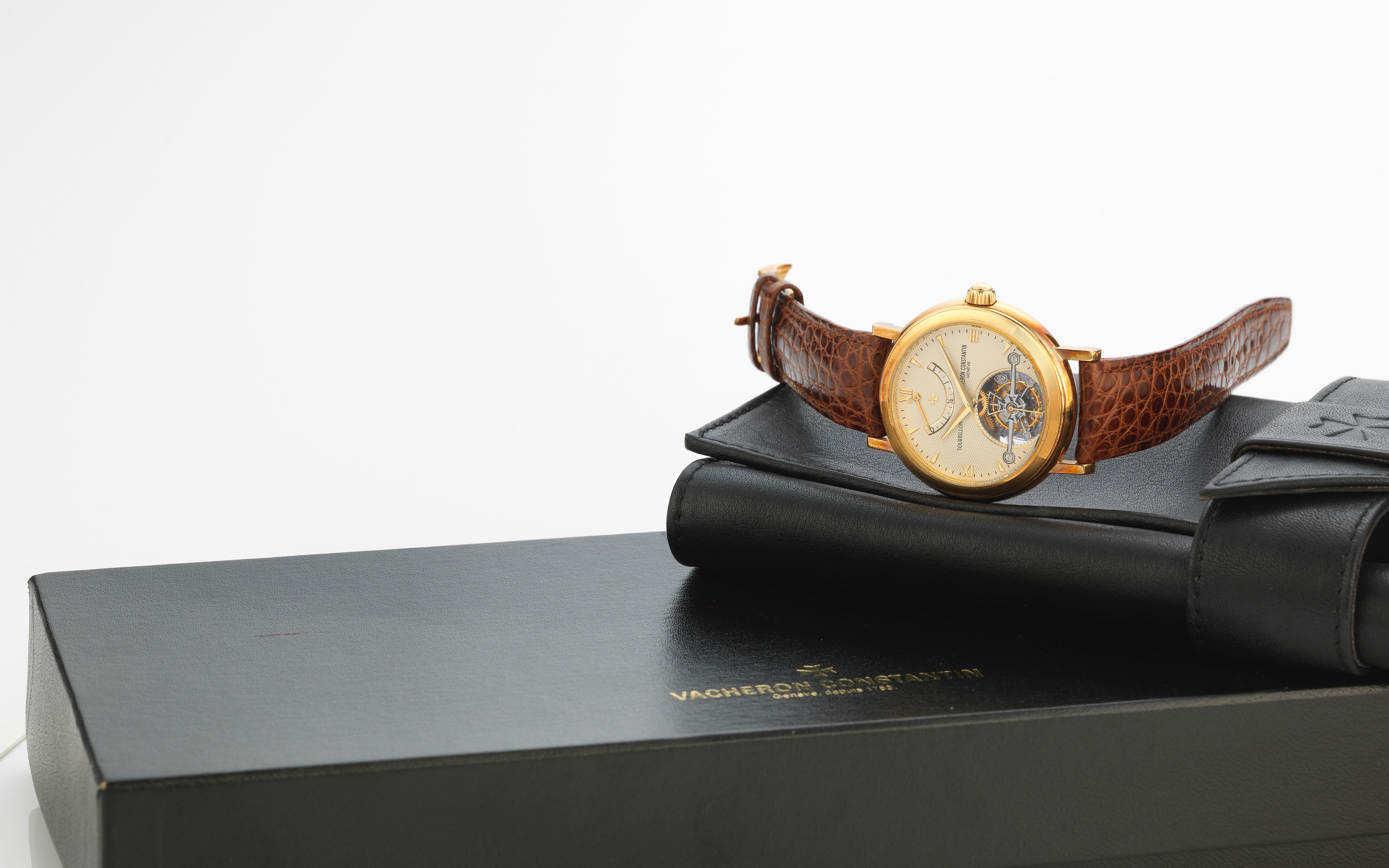 Bonhams : Vacheron Constantin. An 18K gold manual wind tourbillon ...