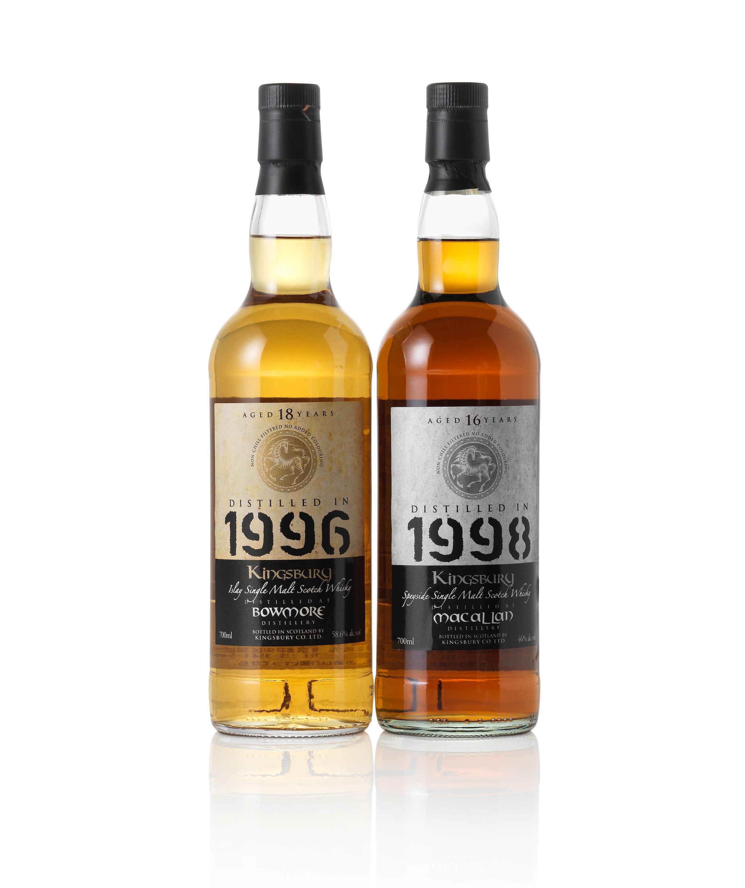 Bonhams : Macallan-1998-16 year old-1217 (1) Bowmore-1996-18 year old-2787 (1)