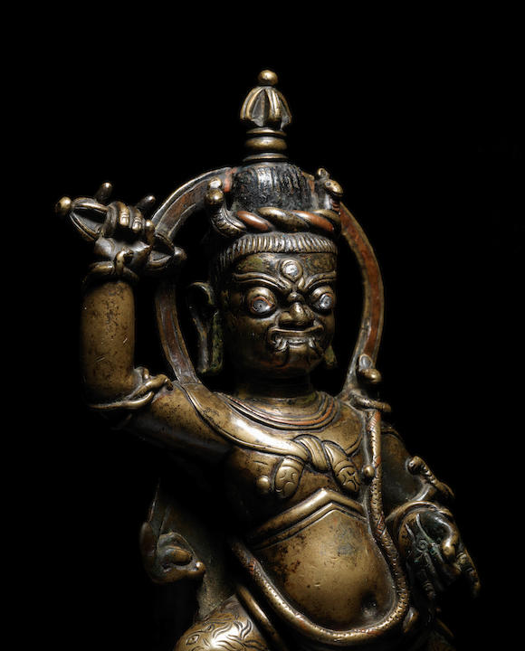 Bonhams A Silver And Copper Inlaid Copper Alloy Figure Of Vajrapani