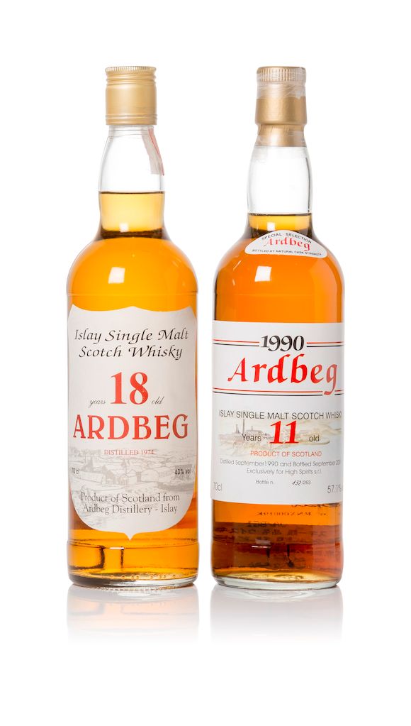 Bonhams : Ardbeg-1974-18 year old (1) Ardbeg-1990-11 year old (1)