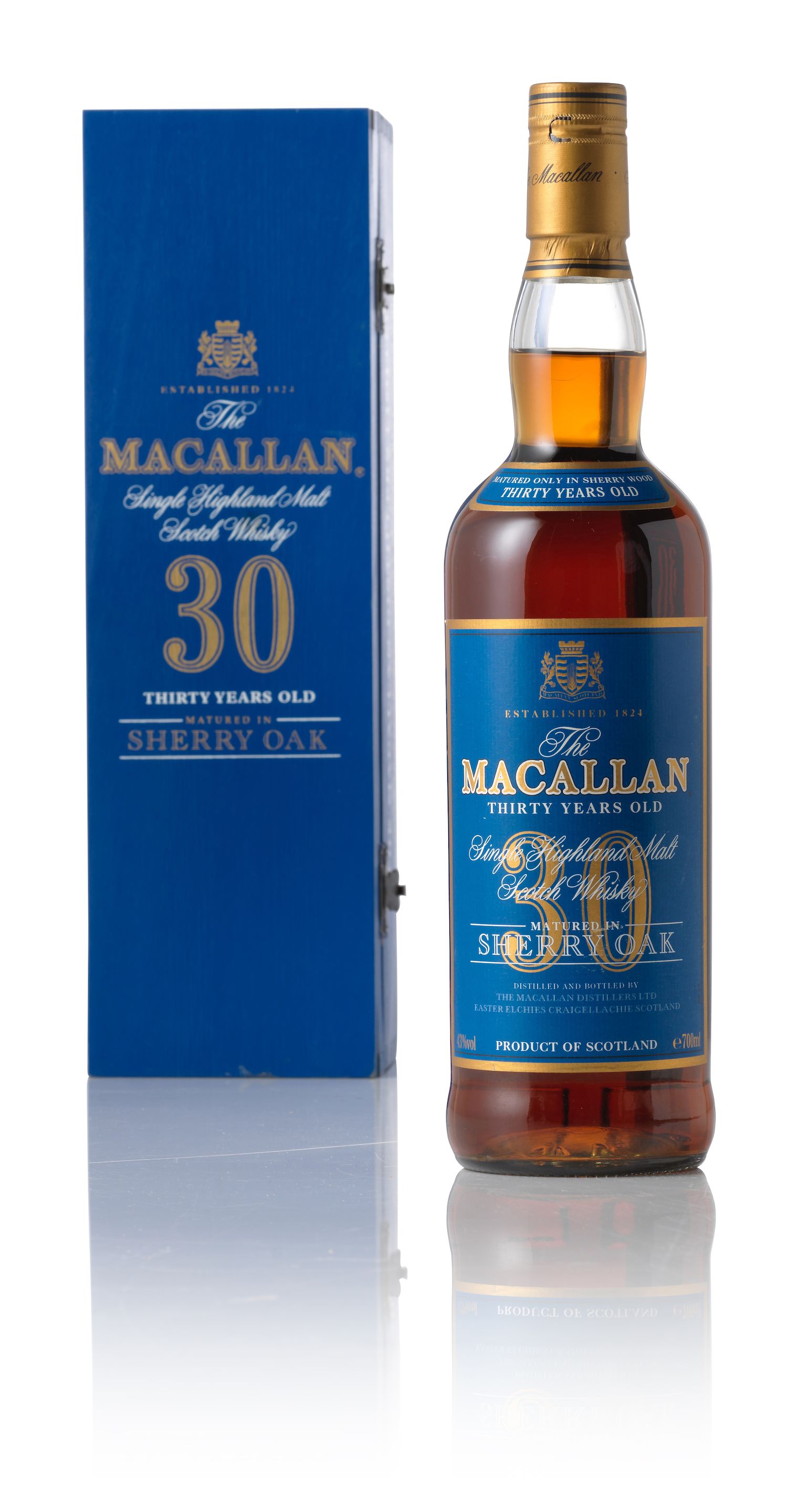 Macallan Blue Label-30 year old - auctions & price archive