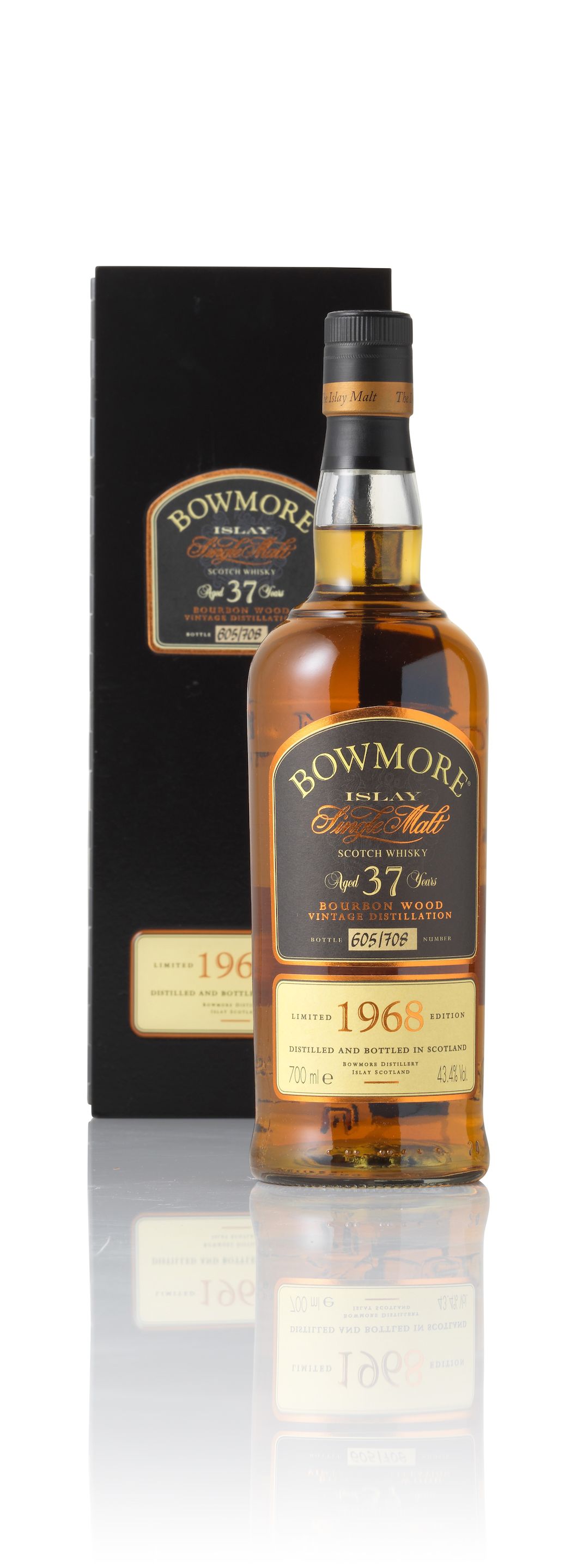 Bowmore-1968-37 year old Distilled and - auctions & price archive