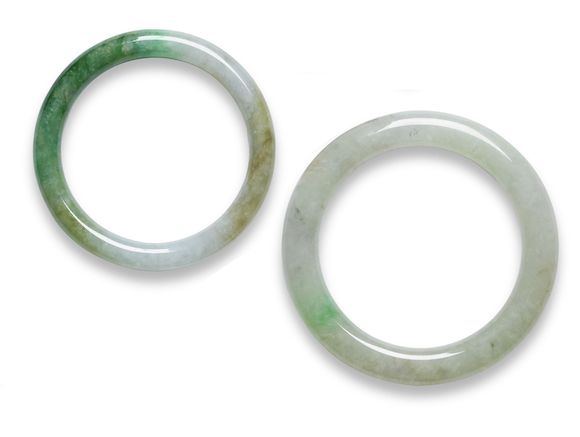 Bonhams : Two Jadeite Bangles