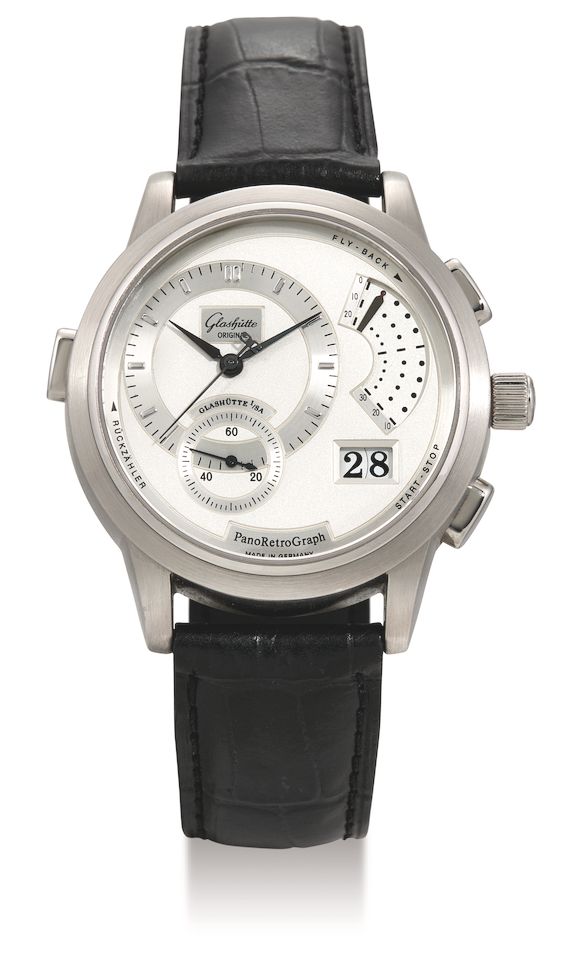 Bonhams : Glashutte Original, A Limited Edition White Gold Fly-Back ...