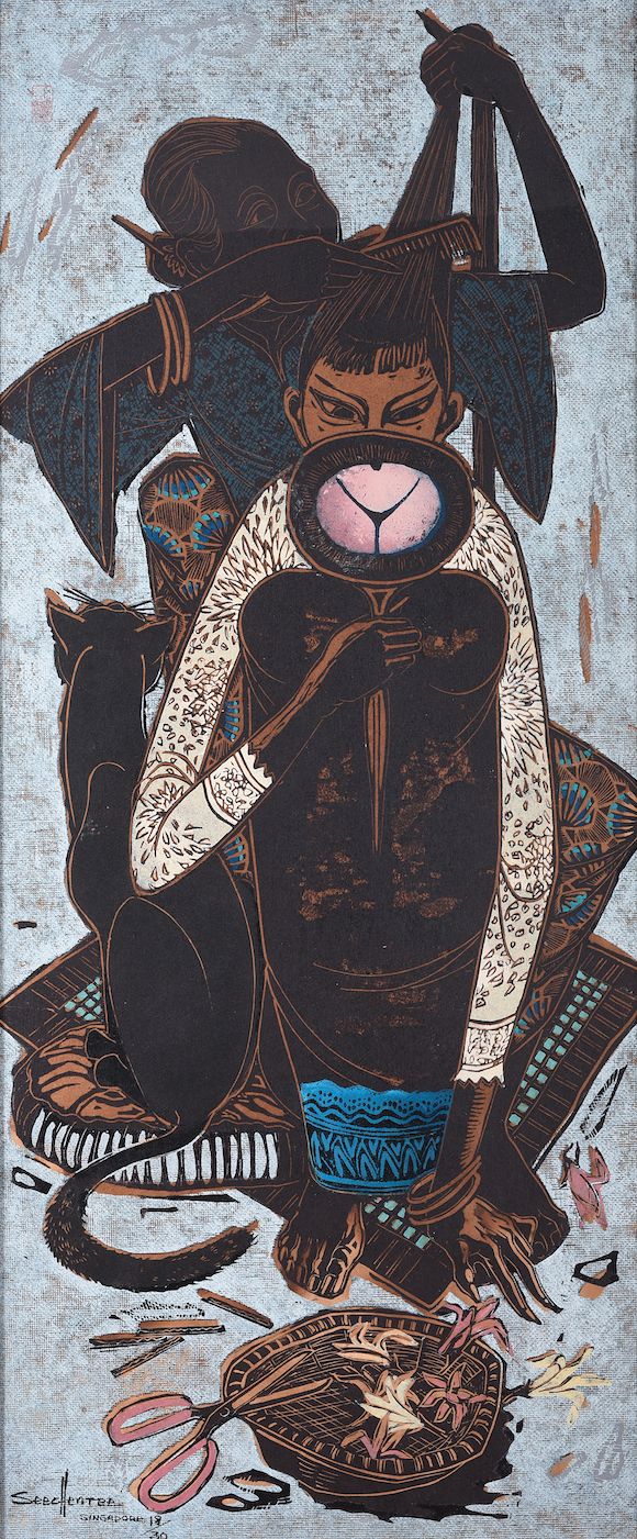 Bonhams : See Cheen Tee (Singaporean, 1928-1996) Bride-to-be (lilac ...