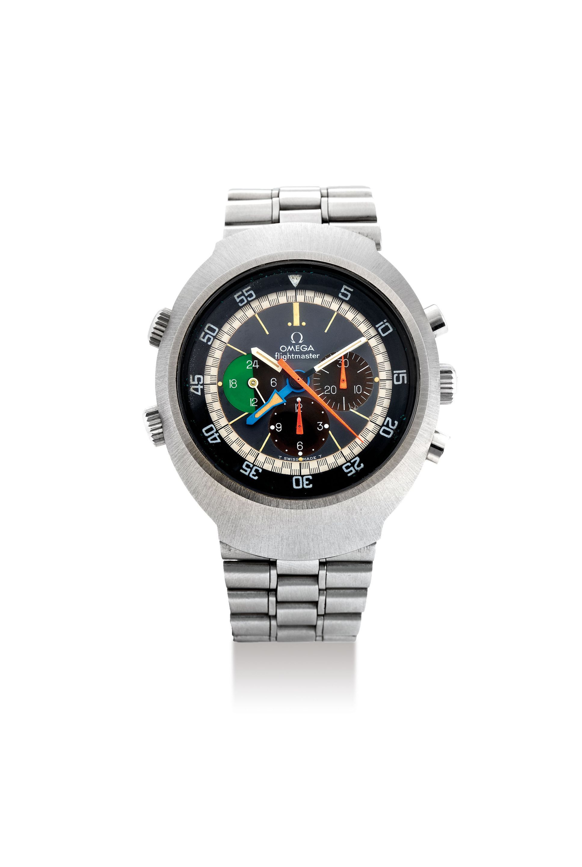 Bonhams : Omega. A Stainless Steel Chronograph Bracelet Watch with ...