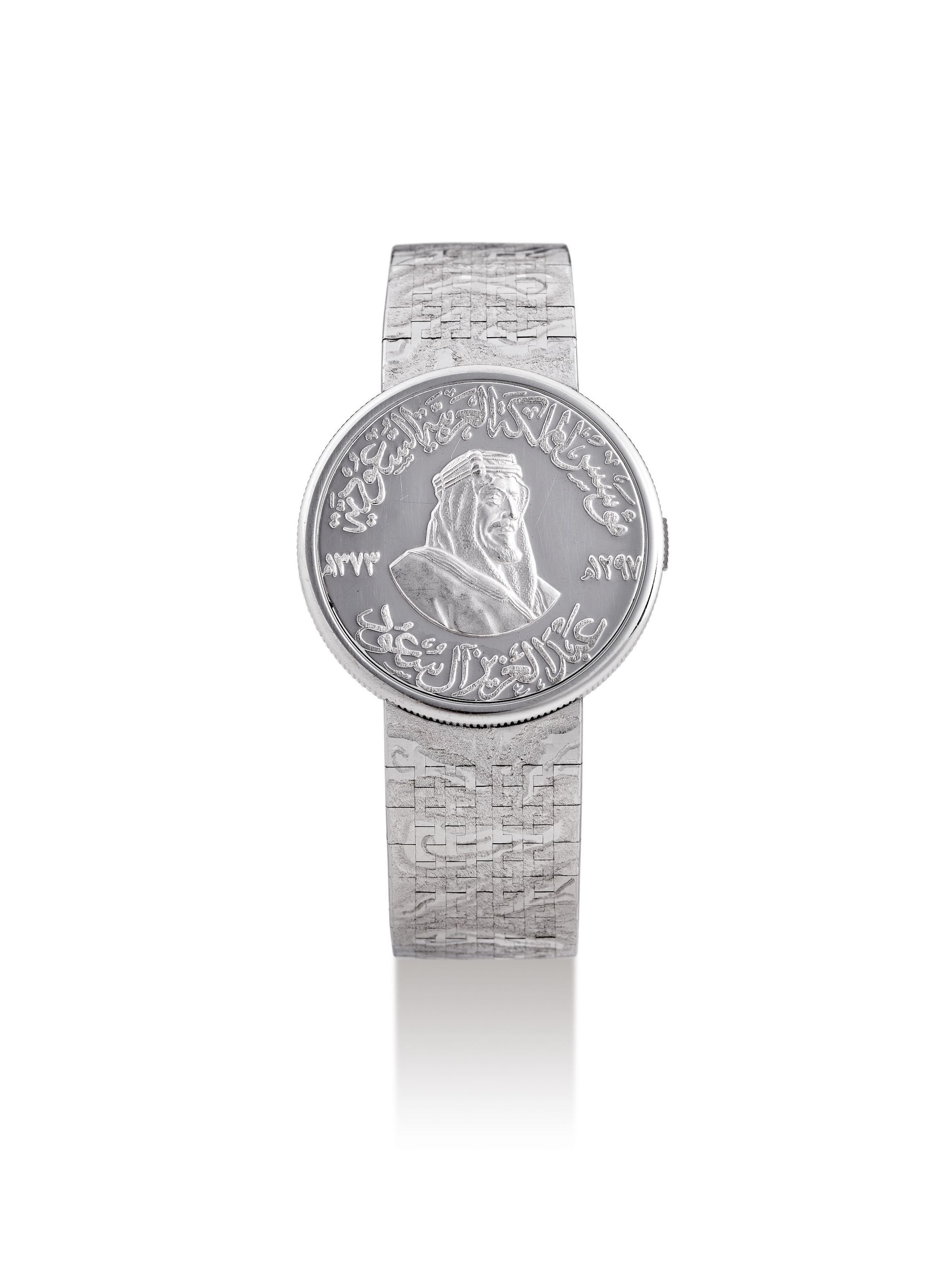 Bonhams : Piaget. A Rare White Gold Coin Bracelet Watch, Depicting his ...