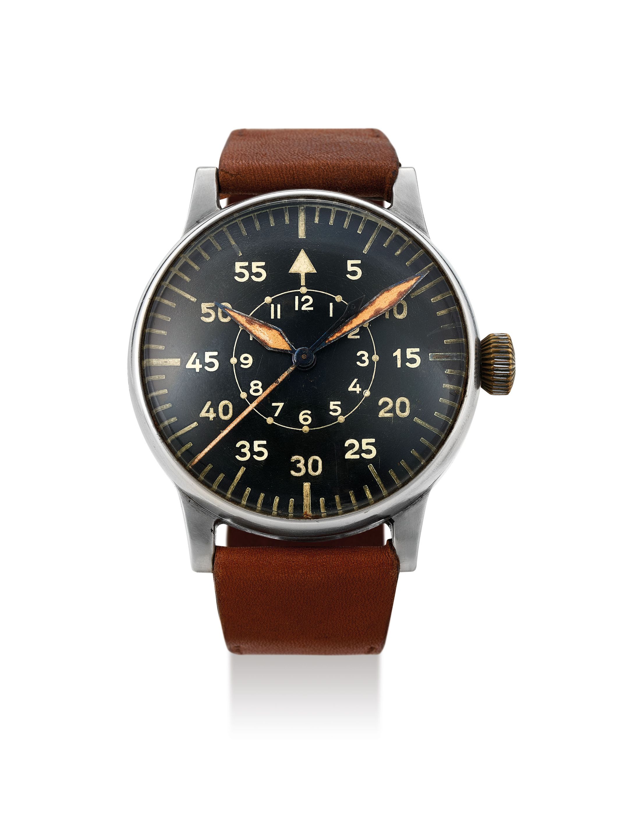 Laco. A rare German military issue pilot's observation wristwatch ...