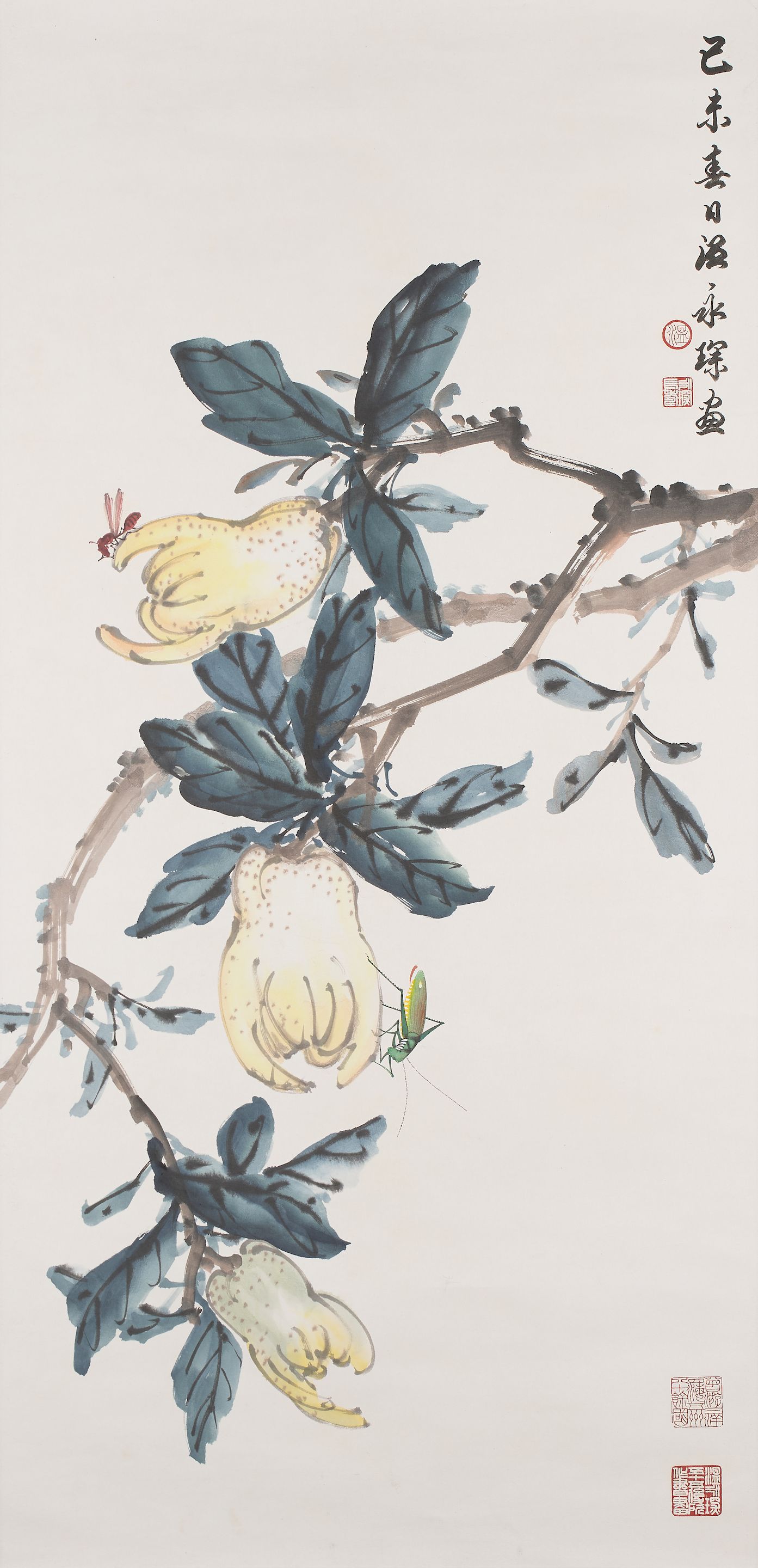Bonhams : Wen Yongchen (Wan Wing-Sum 1922-1995) Buddha's Hand and Insects