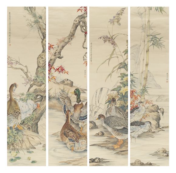 Bonhams : Liu Kuiling (1885-1967) Birds and Flowers (4)
