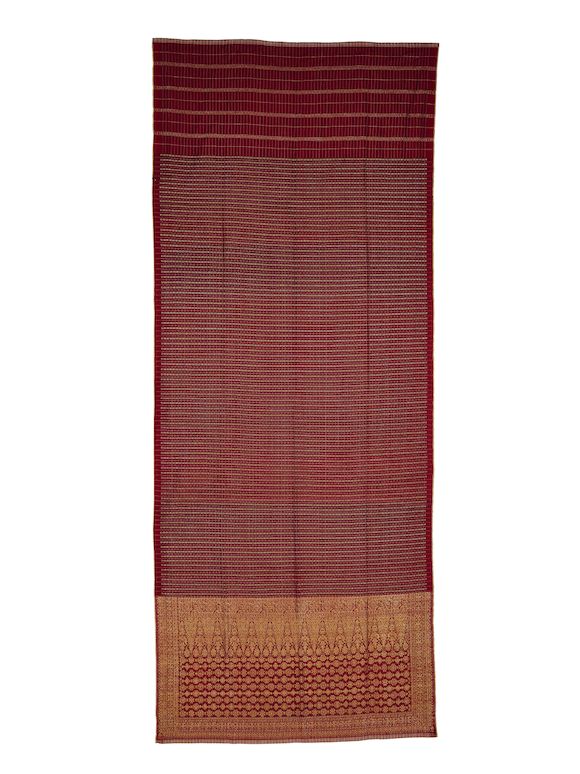 Bonhams : A GOLD THREAD SILK TEXTILE, KAIN SONGKET PALEMBANG, SUMATRA ...