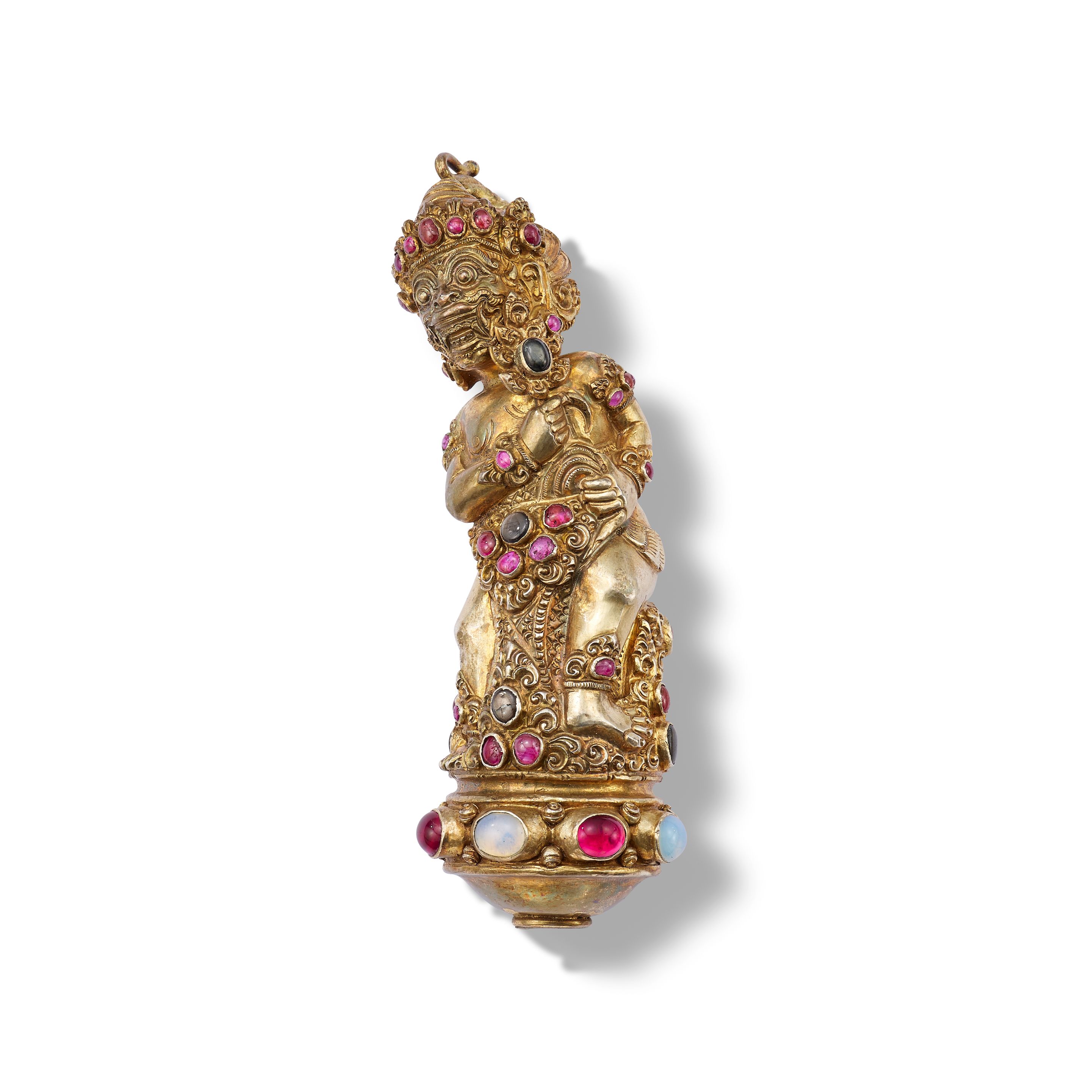 Bonhams : A BALINESE GOLD KRIS HILT INDONESIA, LATE 19TH-EARLY 20TH CENTURY