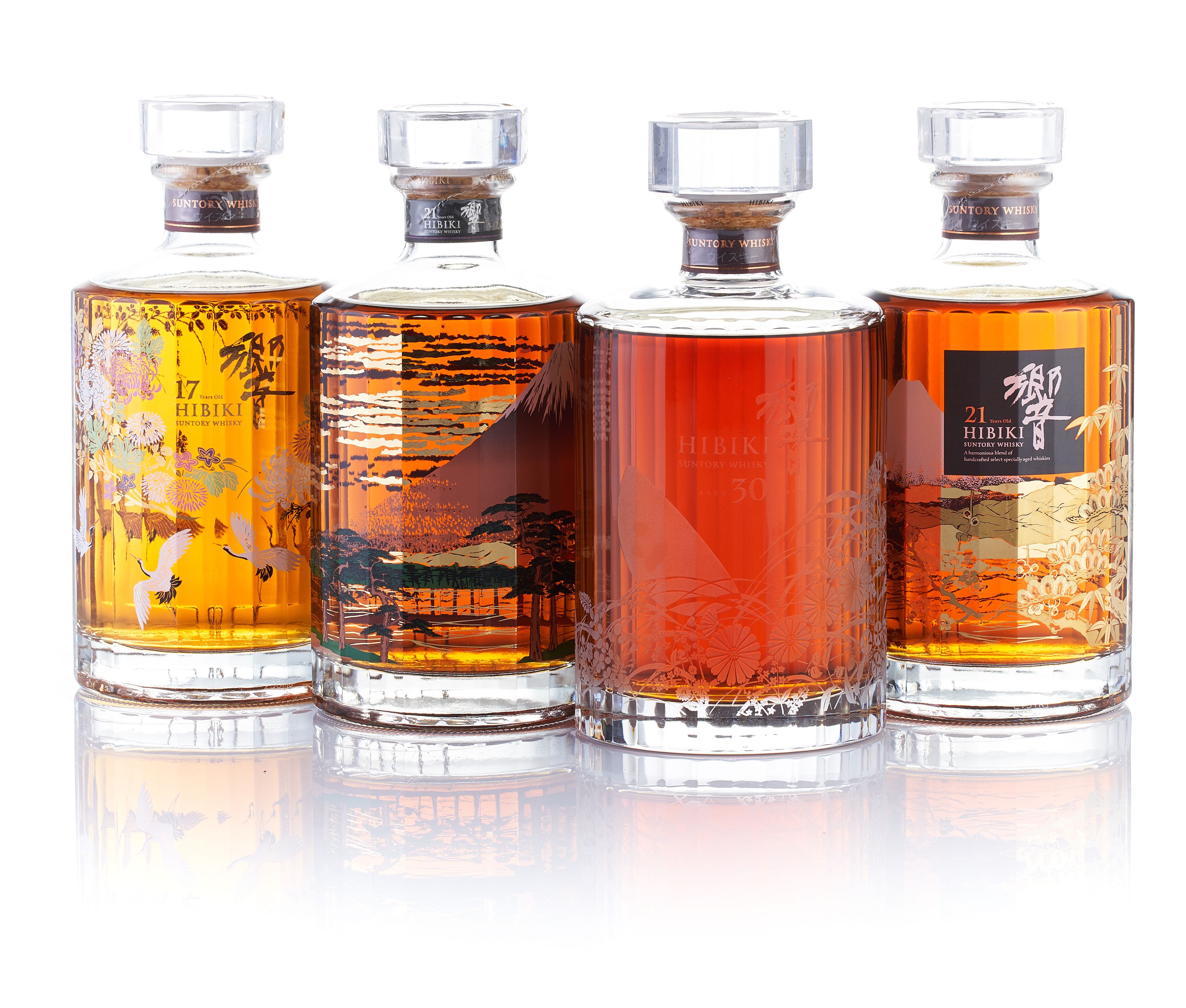 Bonhams : Hibiki-30 year old- (1) Hibiki-21 year old- (2) Hibiki-17 ...