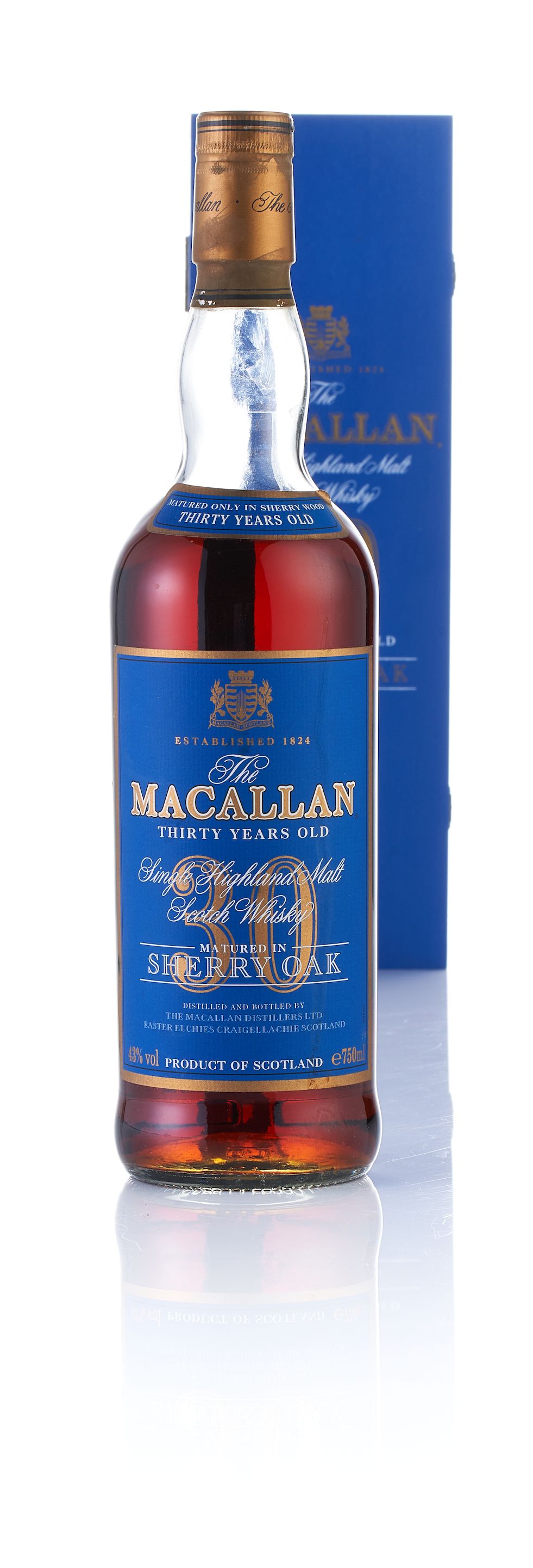 Macallan Blue Label-30 year old - auctions & price archive