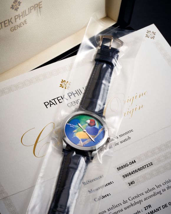 Bonhams : Patek Philippe. A Platinum Wristwatch (Single Sealed), Ref ...
