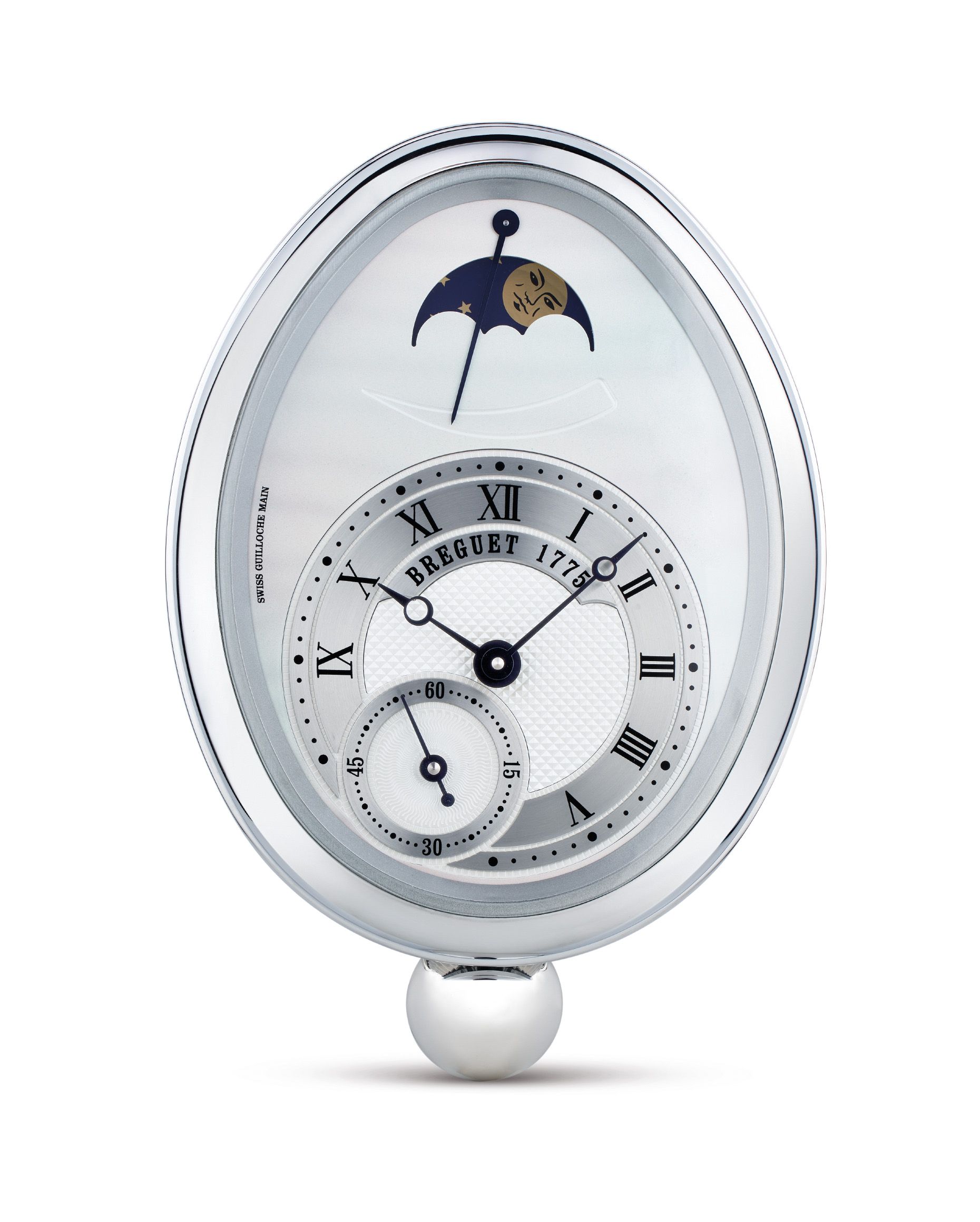 Bonhams : Breguet. A Large and Unusual polished Stainless Steel Wall ...