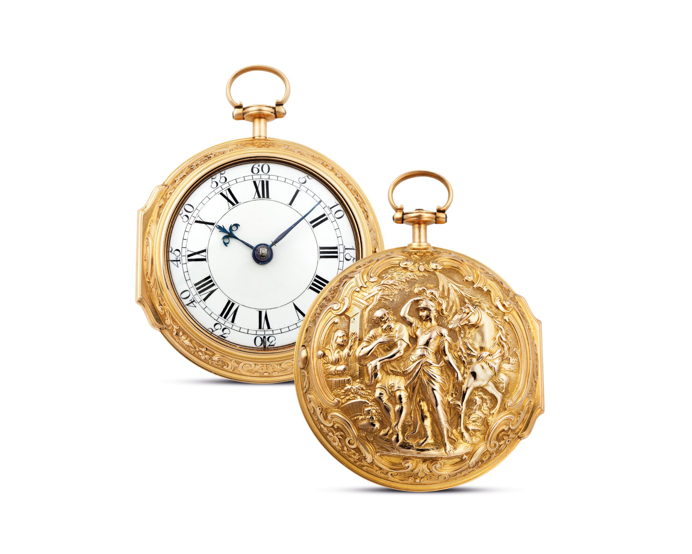 Bonhams : Ellicott, London. A Very Rare 22 carat Yellow Gold Pair-Case ...