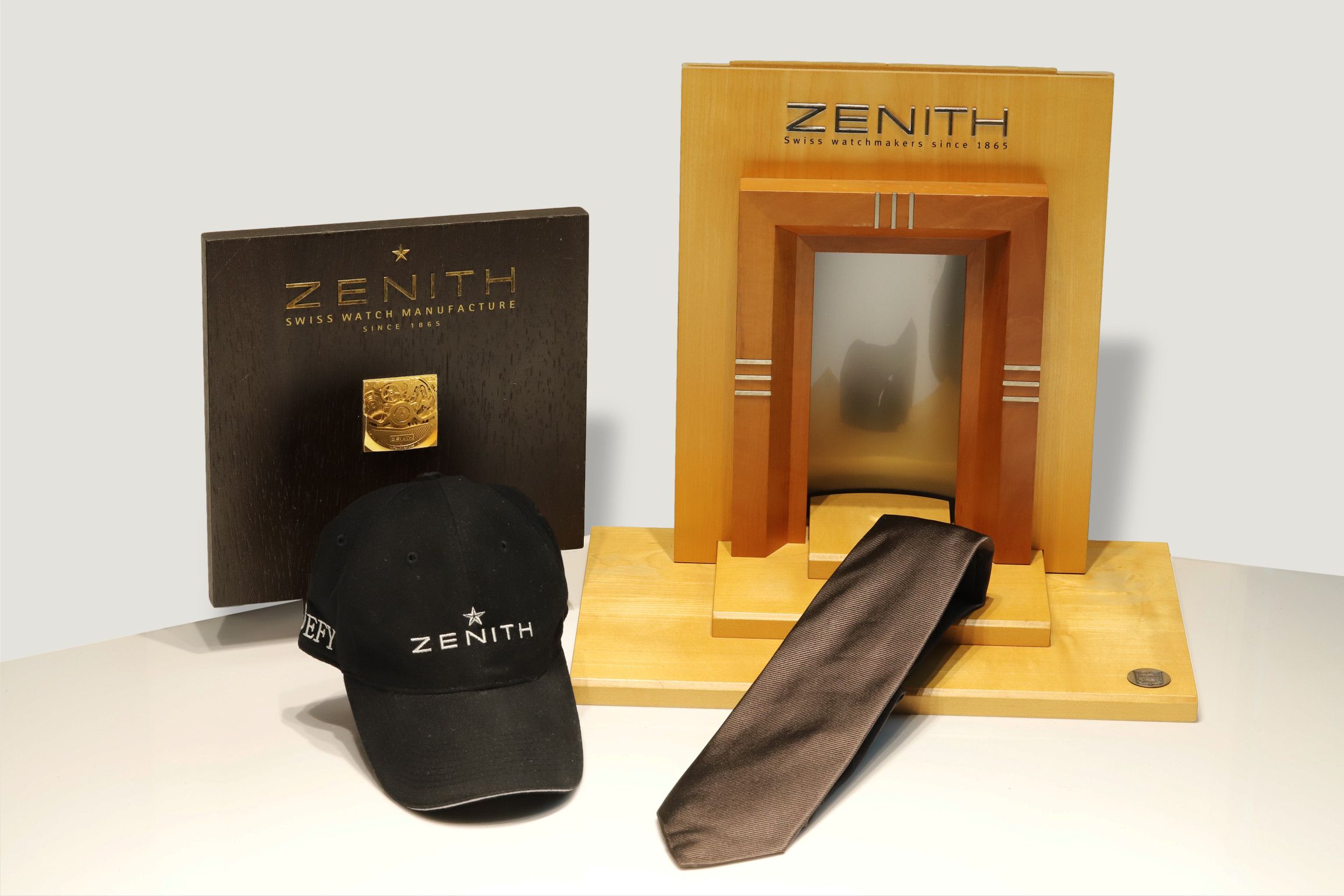 Bonhams : Zenith Display Stand, Cap and Tie