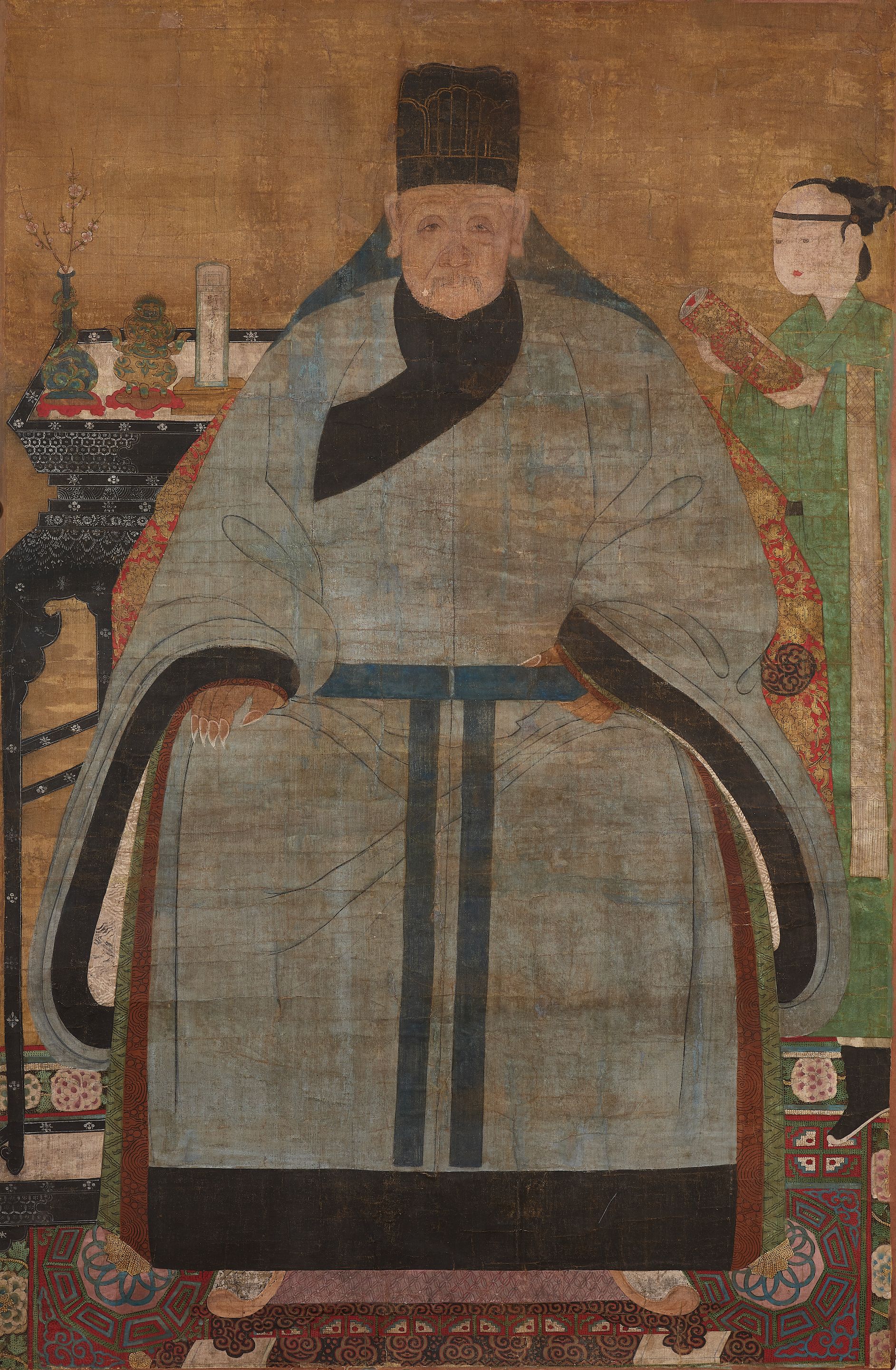Bonhams : Anonymous (17th Century) Portrait of Ming Dynasty Mandarin
