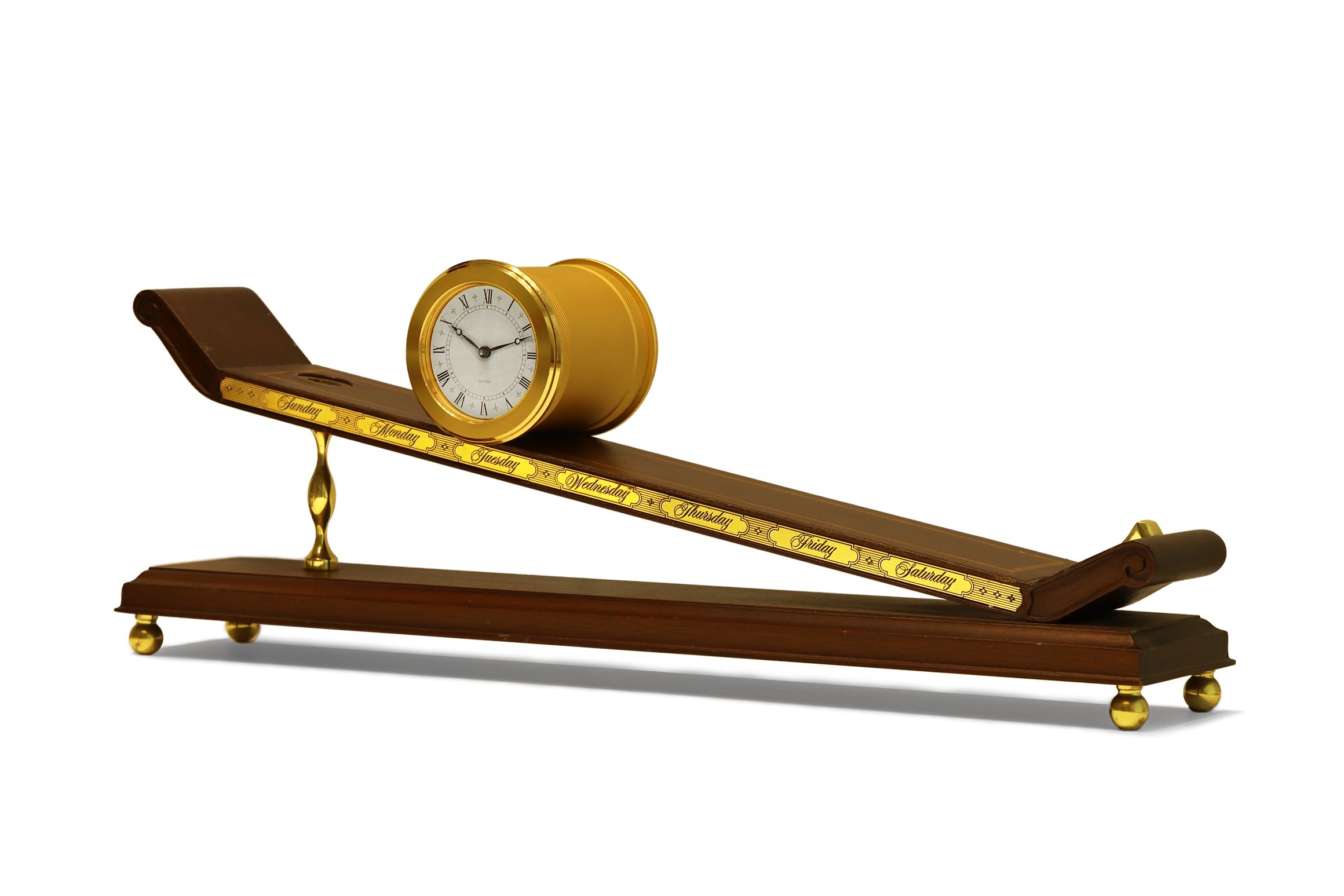 Imhof | A Rare Gilt Brass Incline Plane Clock, Circa 1970 - auctions ...