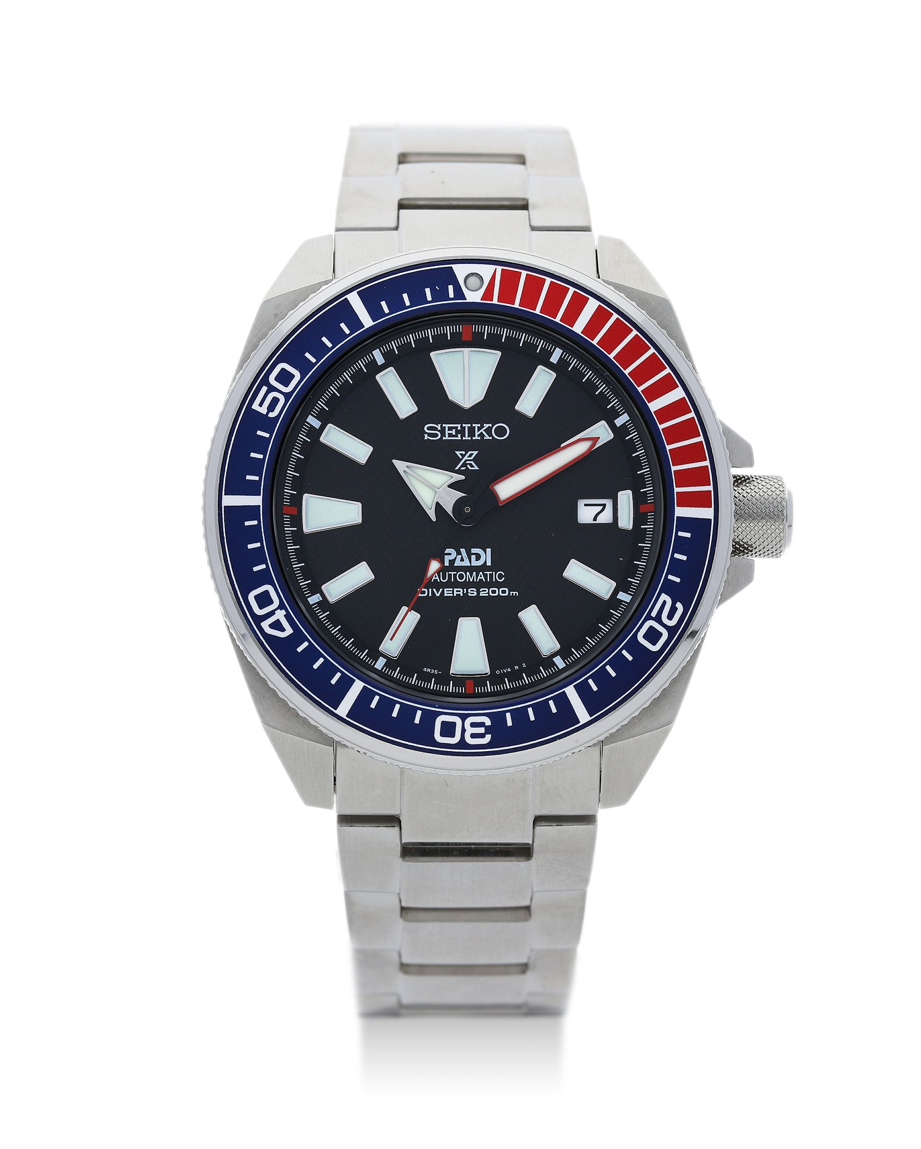 Bonhams : Seiko. A Stainless Steel Padi Samurai Bracelet Watch With ...