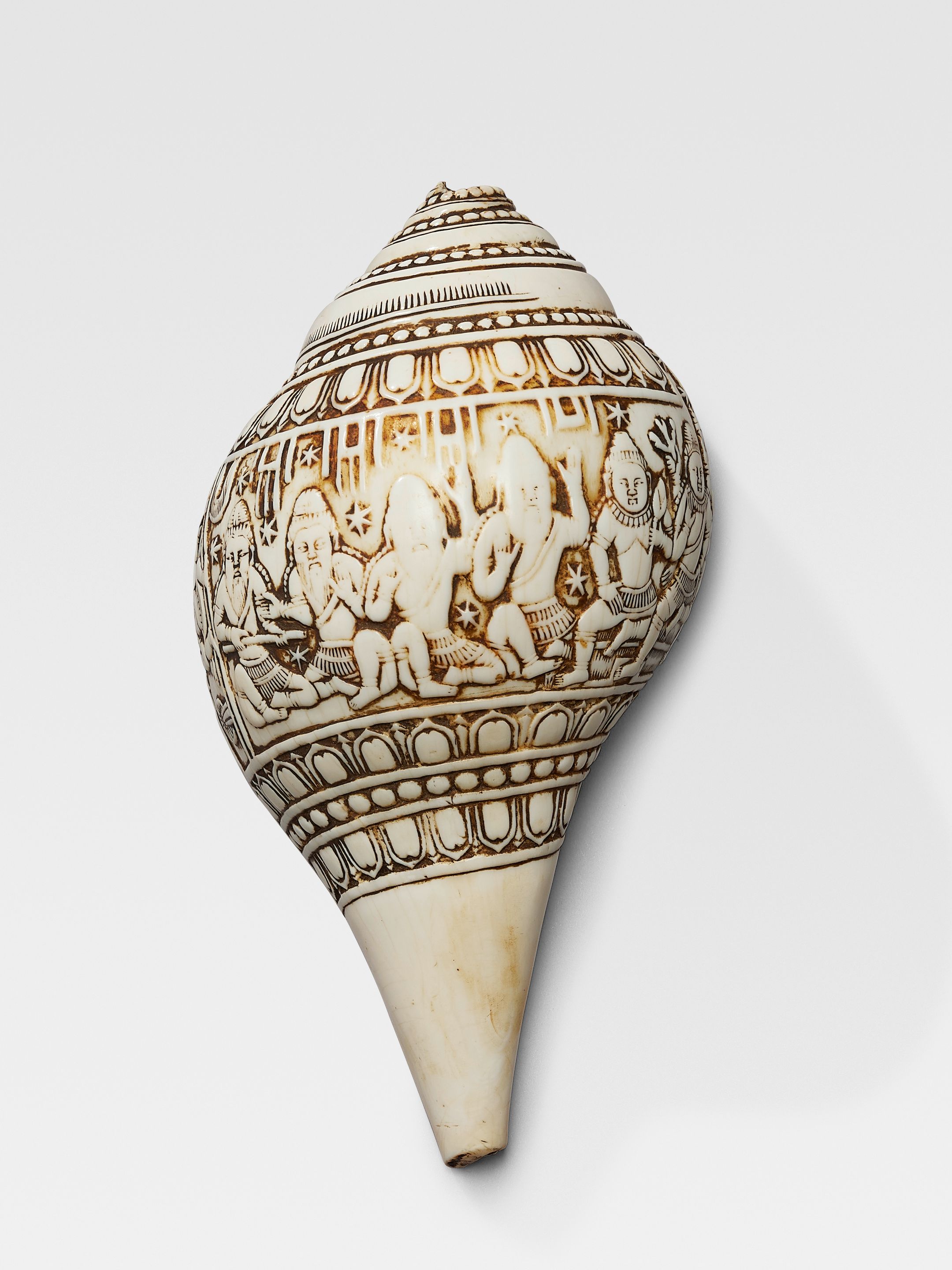 Bonhams : A CONCH SHELL RITUAL LIBATION CUP SOUTH INDIA, CIRCA 13TH CENTURY