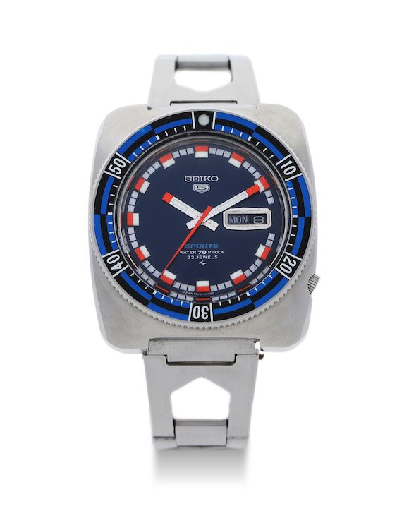 Bonhams : Seiko. A Stainless Steel "5 sports Rally" Bracelet Watch with ...