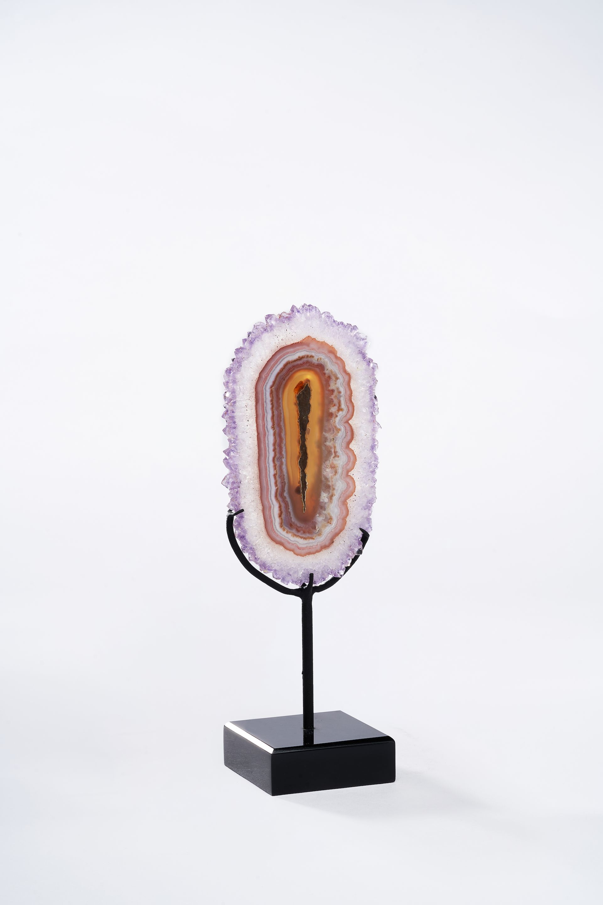 Bonhams : Amethyst Stalactite Cross-Section Slice