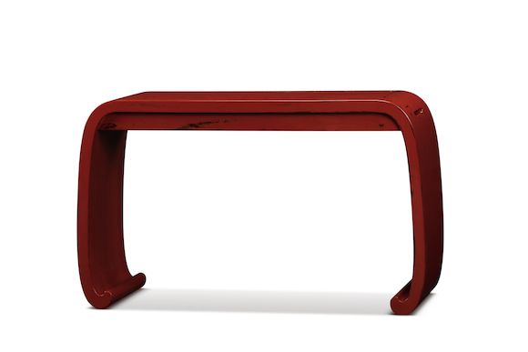 Bonhams : A unique wutong lacquered qin table, qinzhuo Designed by ...