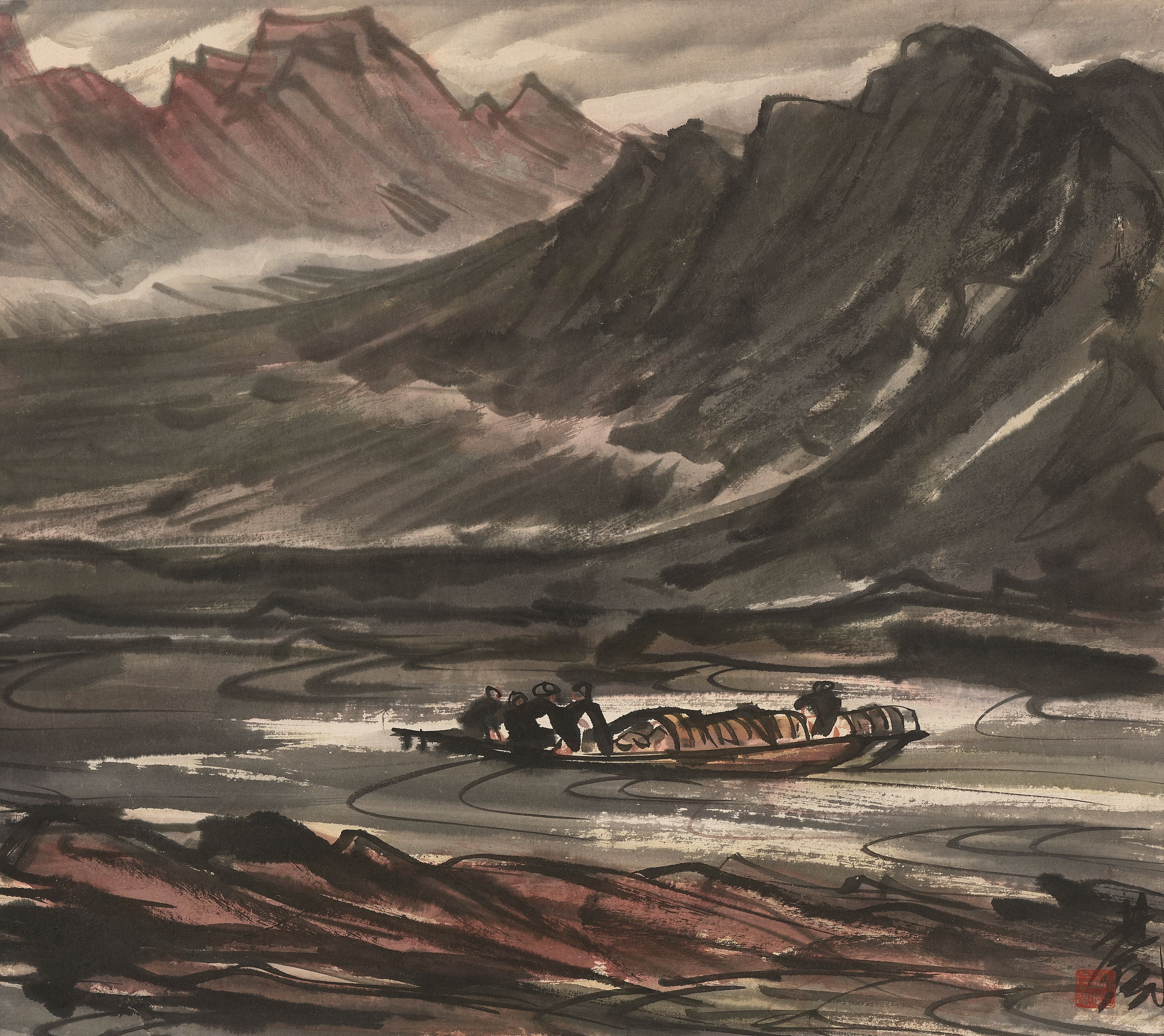 Bonhams : Lin Fengmian (1900-1991) Jialing River