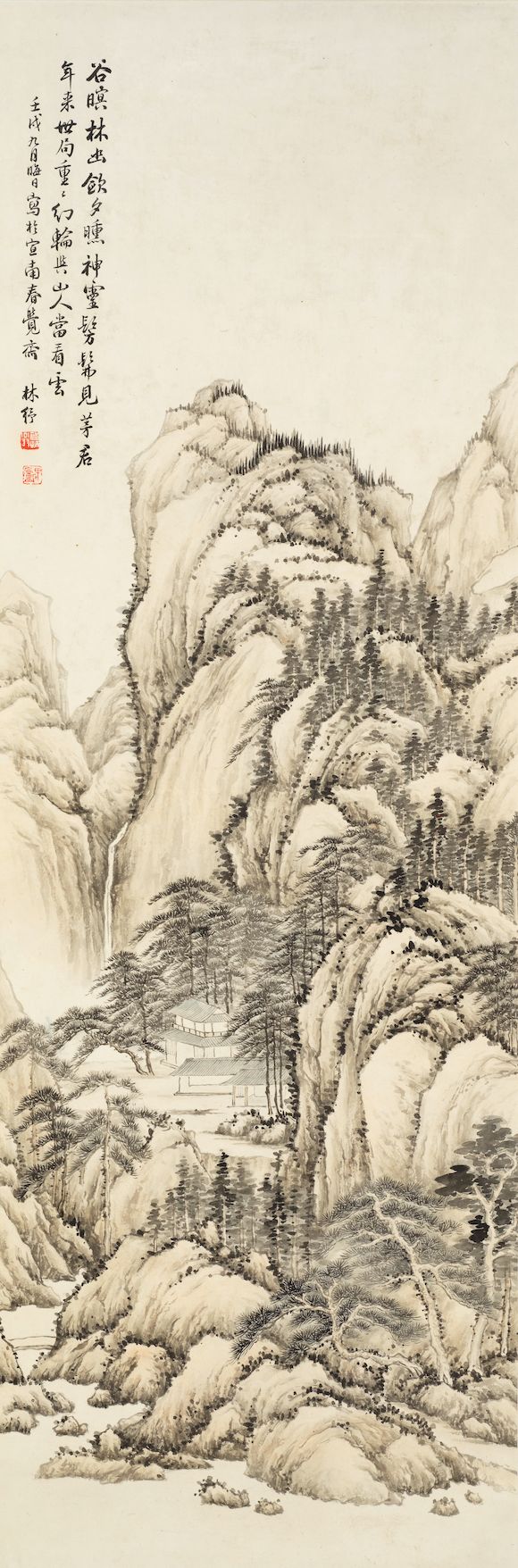 Bonhams : Lin Shu (1852-1924) Mountain Dwelling