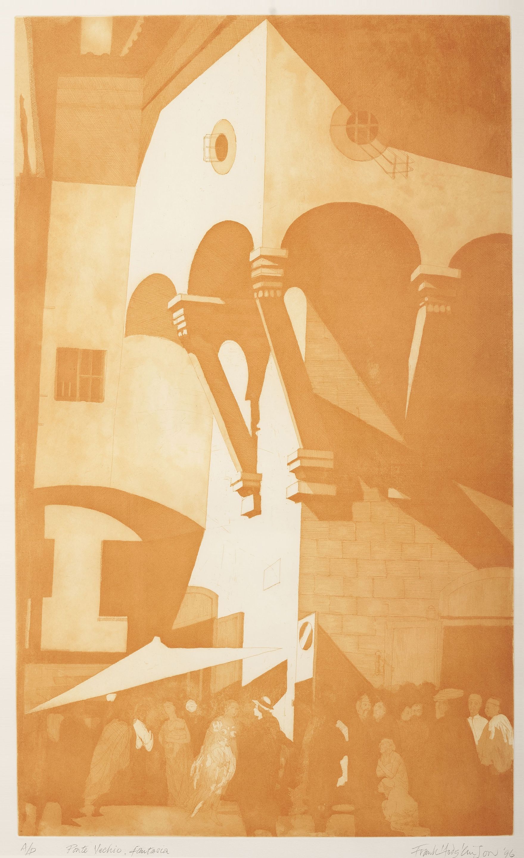 Bonhams : Frank George Hodgkinson (1919-2001) Ponte Vecchio, Fantasia, 1996