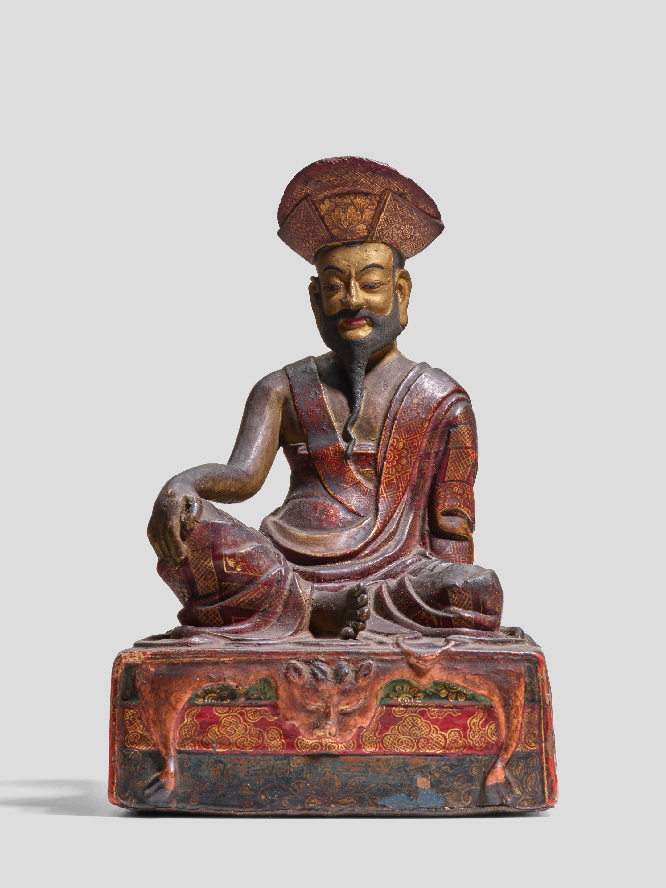 Bonhams : A POLYCHROMED CLAY FIGURE OF ZHABDRUNG NGAWANG NAMGYAL BHUTAN ...