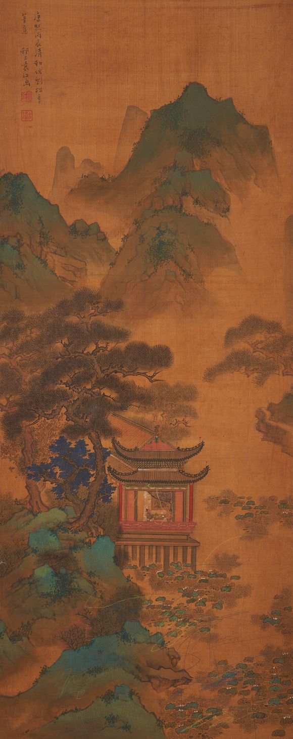 Bonhams : Yuan Jiang (1662-1735) Summer Hut at a Lotus Pond