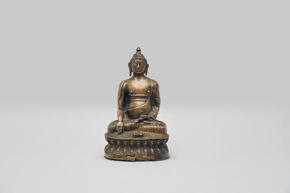 Bonhams A Brass Figure Of Buddha Vajrasana