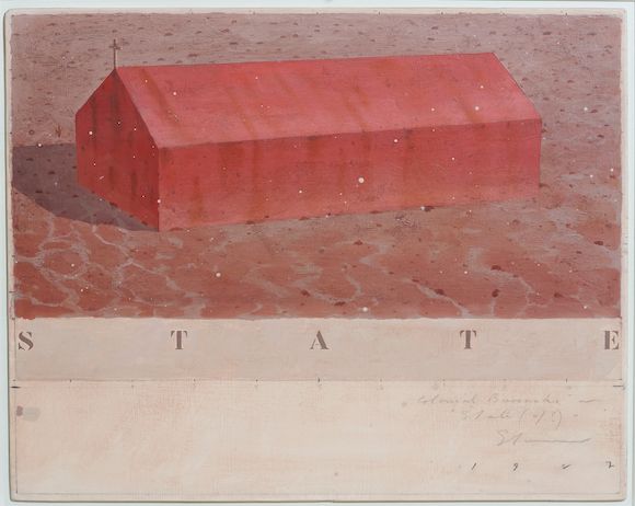 Bonhams : Tim Storrier (born 1949) Colonial Barracks or State, 1987