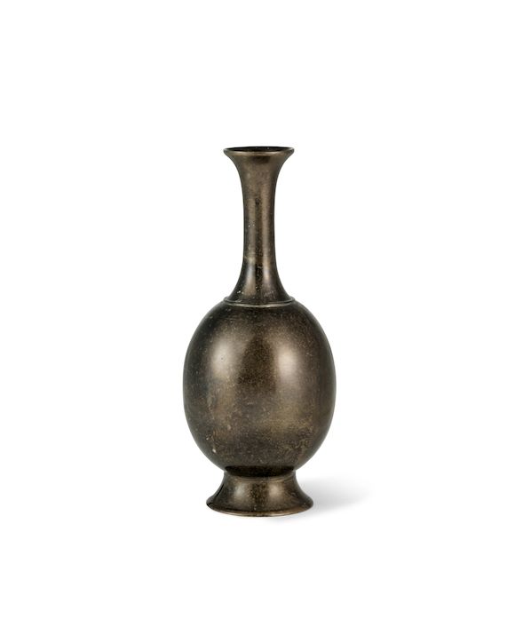 Bonhams : A small bronze vase Tang Dynasty or later